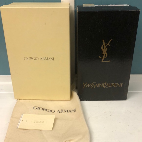 Yves Saint Laurent | Shoes | Lot Of 2 Empty Giorgio Armani Box W ...